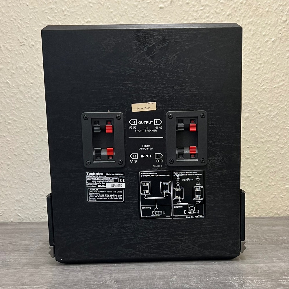 Pre-owned TECHNICS SB-W500 PASSIVE SUBWOOFER SYSTEM BASS BOX - Own4Less